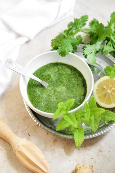 Mint Coriander Chutney (trust me, I'm Indian) - Cooking With Parita