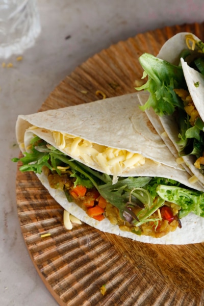 Folded Aloo Masala Wraps - Cooking With Parita